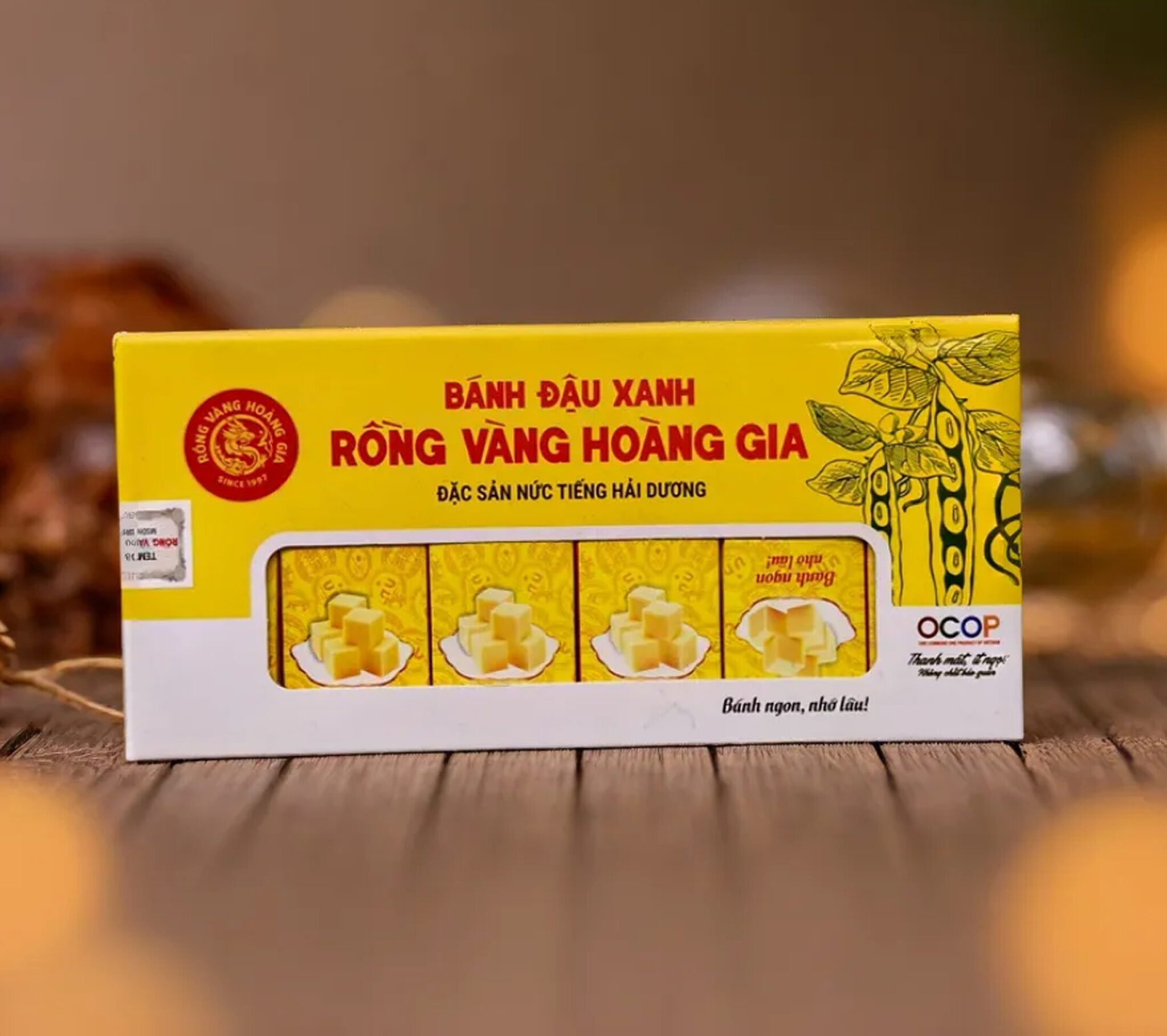 Bánh đậu xanh rồng vàng truyền thống Hoàng Gia hộp 400gr - HuyViet Shop